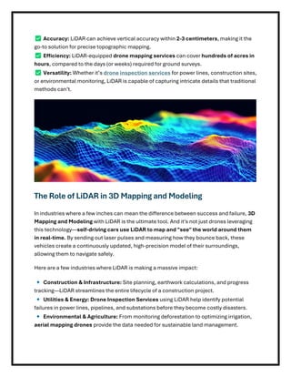 LiDAR Technology: The Key to Accurate 3D Mapping and Modeling | PDF