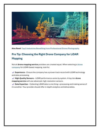 LiDAR Technology: The Key to Accurate 3D Mapping and Modeling | PDF