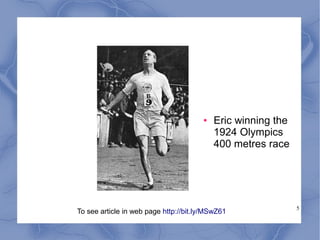 Eric Liddell and the 1924 Olympics | ODP