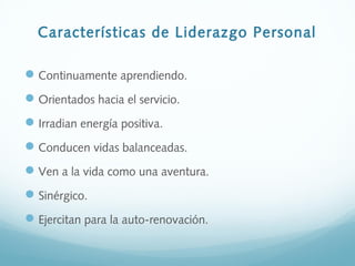 Liderazgo Personal | PPT