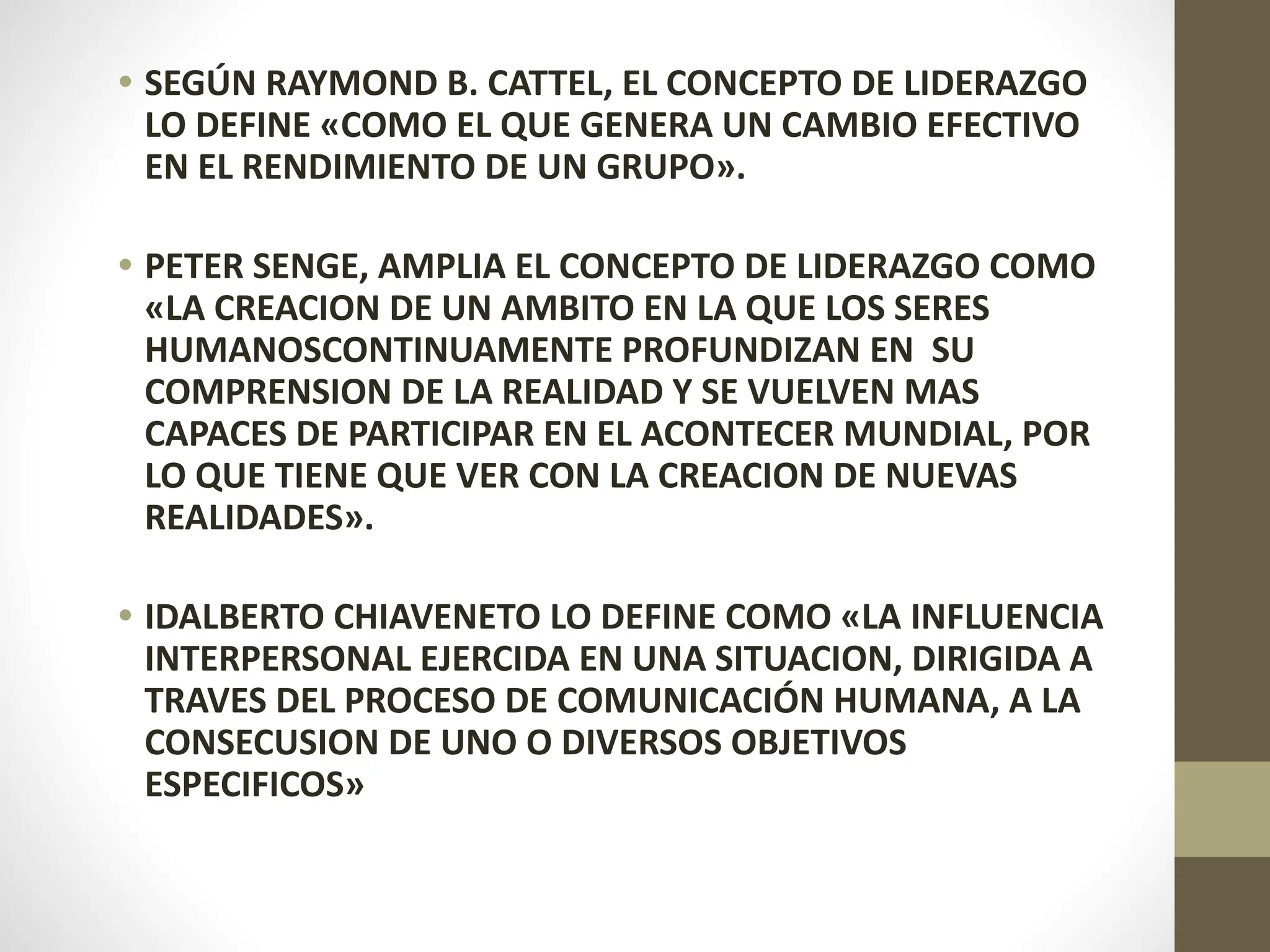 DEFINICIÓN DE LIDERAZGO, diferencia entre líder y jefe .pdf