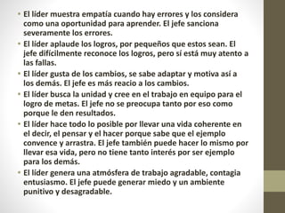 DEFINICIÓN DE LIDERAZGO, diferencia entre líder y jefe .pdf