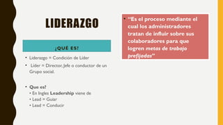 LIDERAZGO.pptx EN ENFERMERIA TECNICAS .. | PPTX
