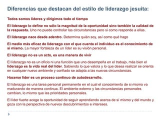 Liderazgo jesuita (Resumen) | PPTX