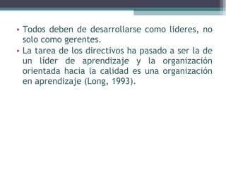 Liderazgo para la Calidad | PPT