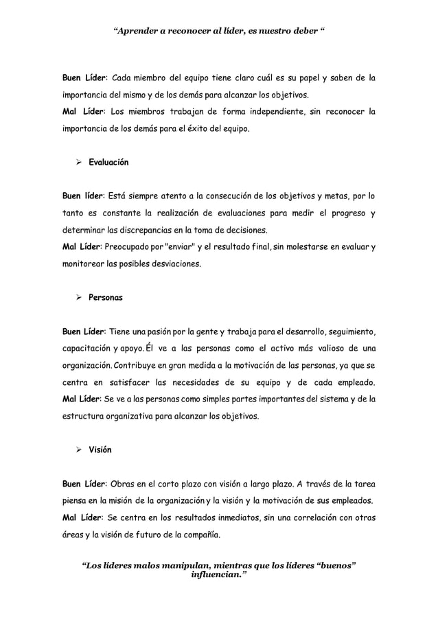 Lideres buenos y malos | DOCX