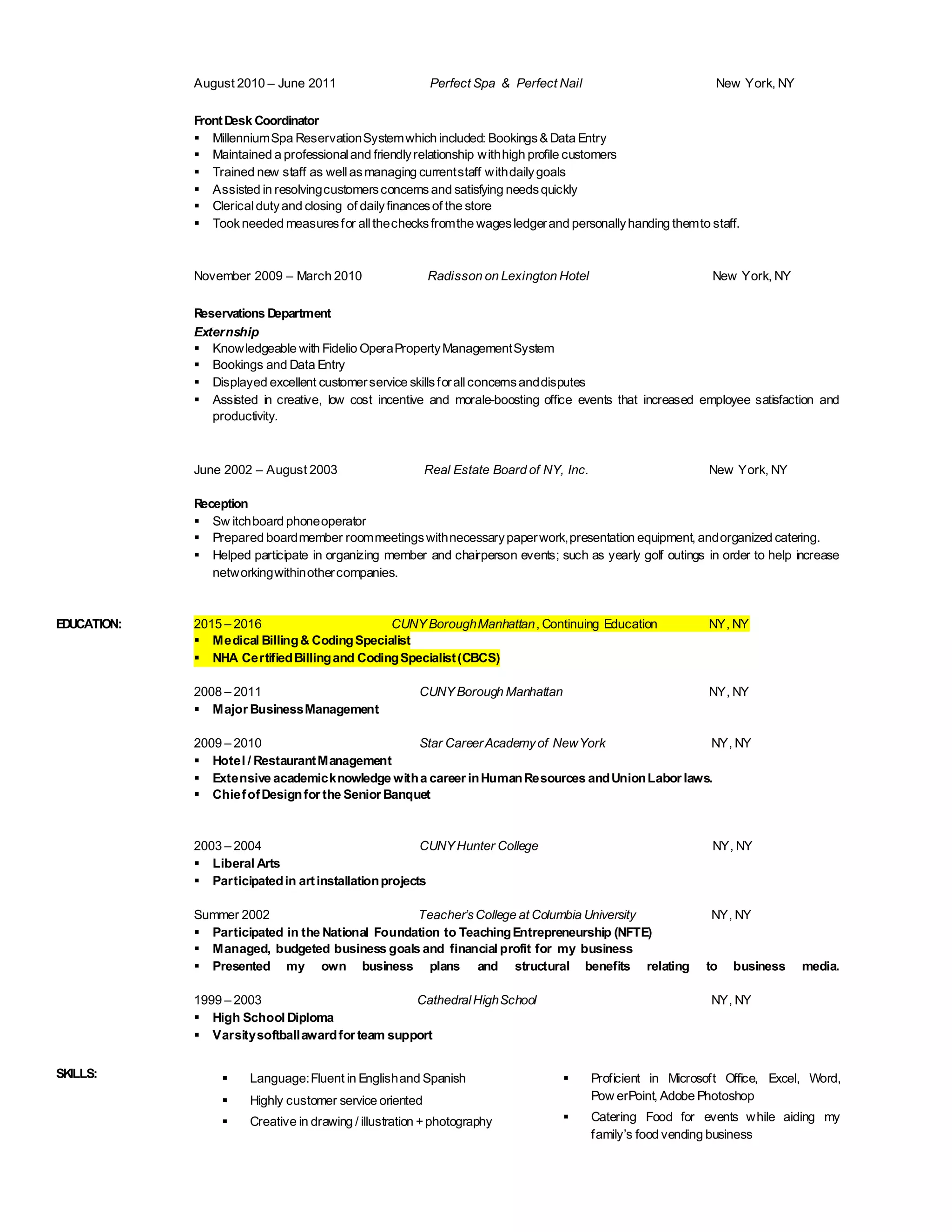 Lidia blanco resume4.1 mb | PDF