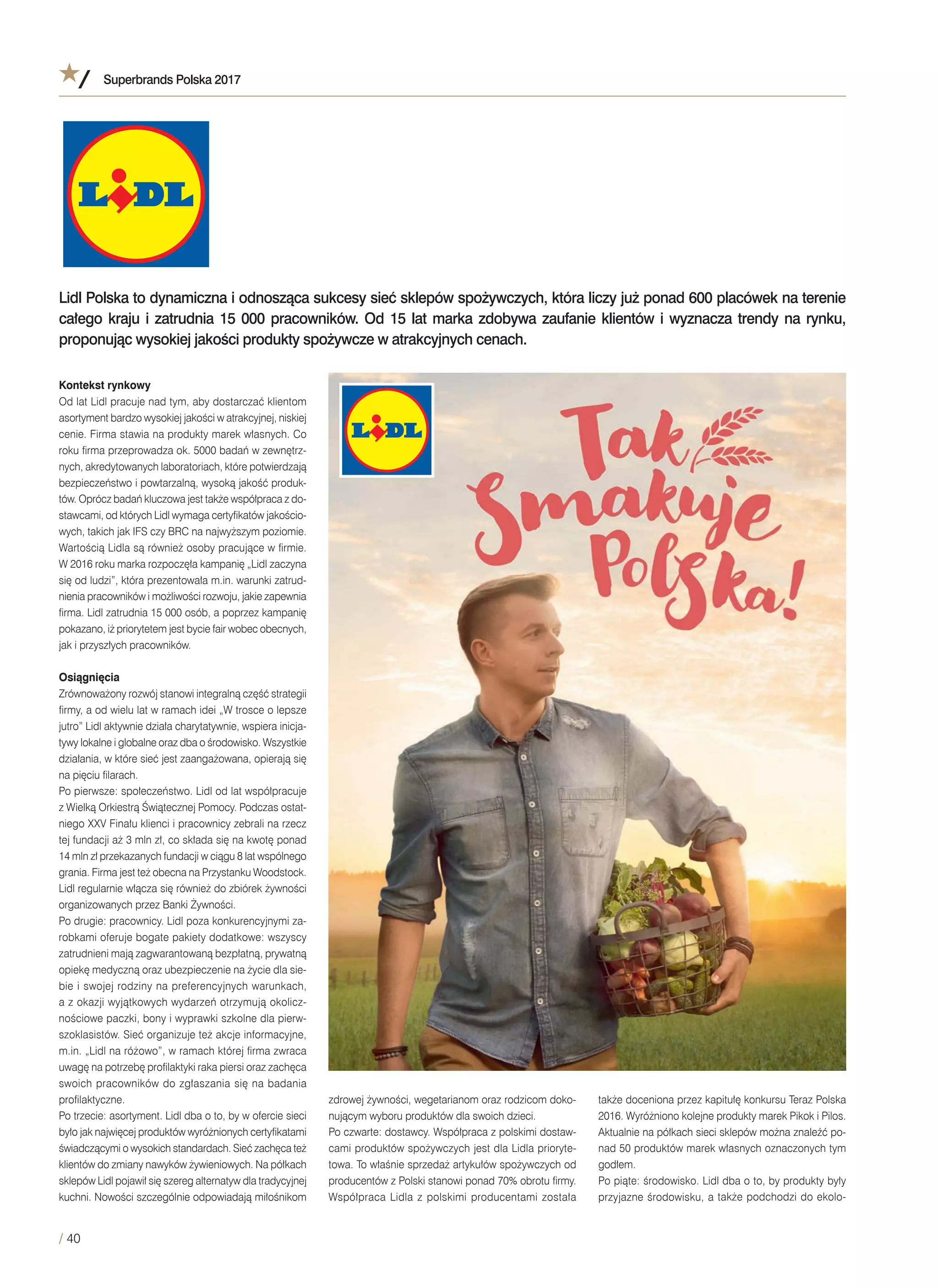Case study marki Lidl z Albumu Superbrands Polska 2017 | PDF
