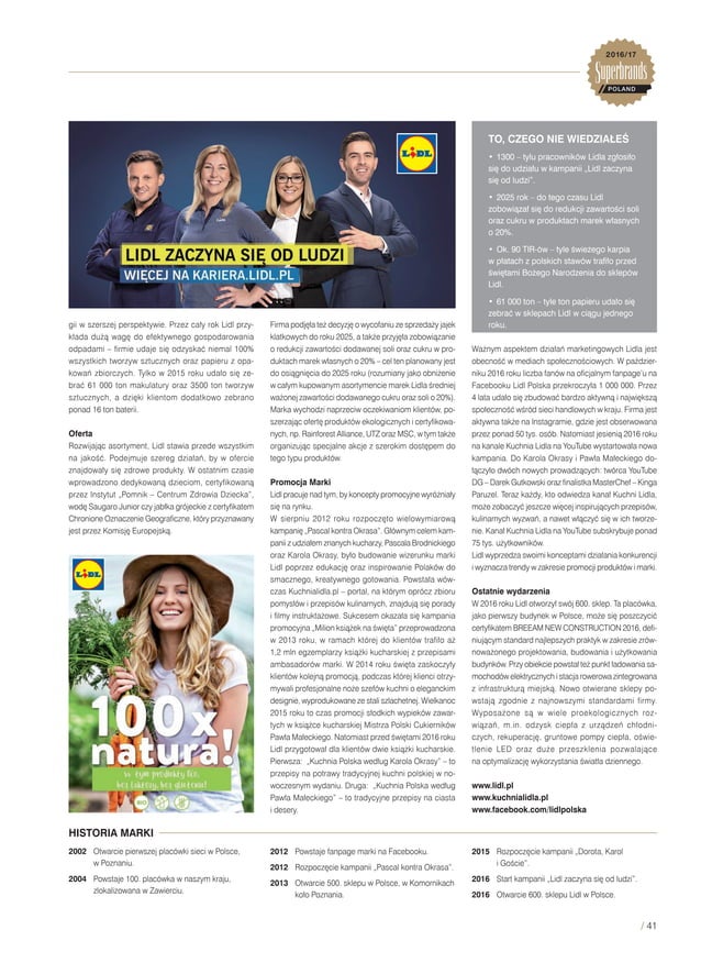 Case study marki Lidl z Albumu Superbrands Polska 2017 | PDF