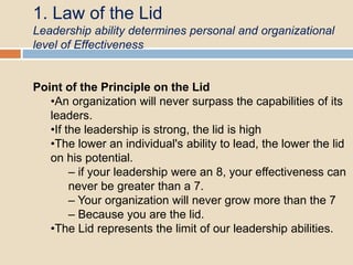 The Law of the Lid | PPTX