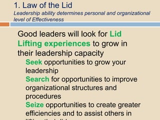 The Law of the Lid | PPTX