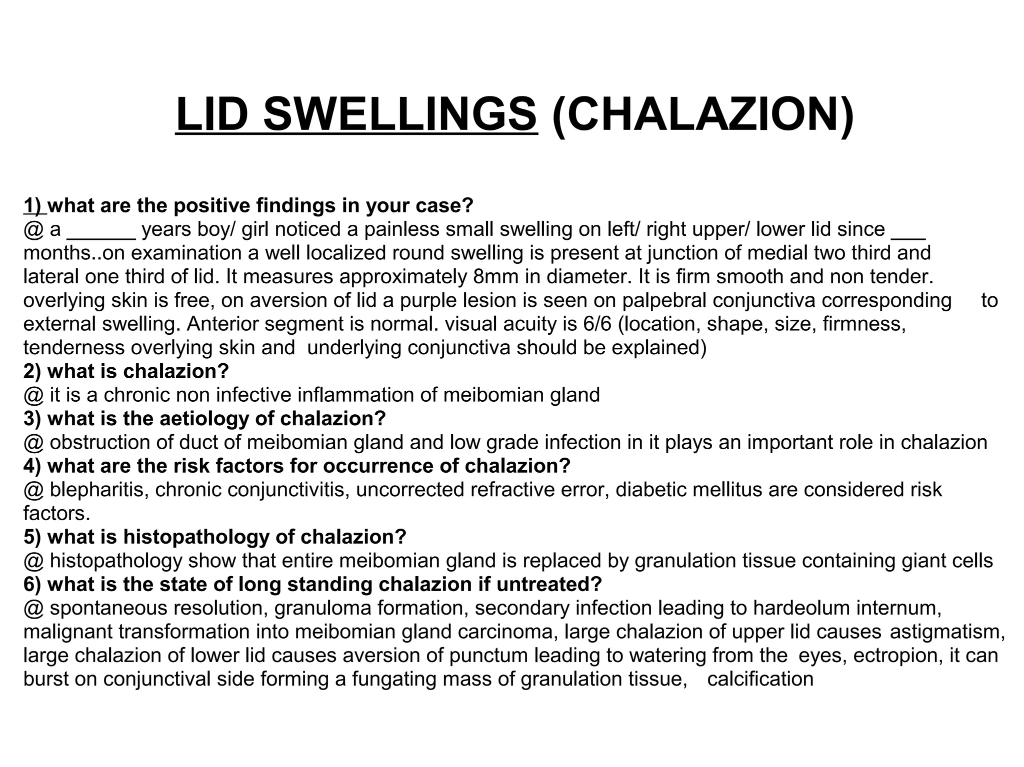 Lid Swellings | PPT