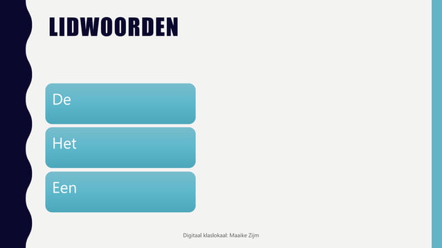 Wat zijn lidwoorden? | PPTX