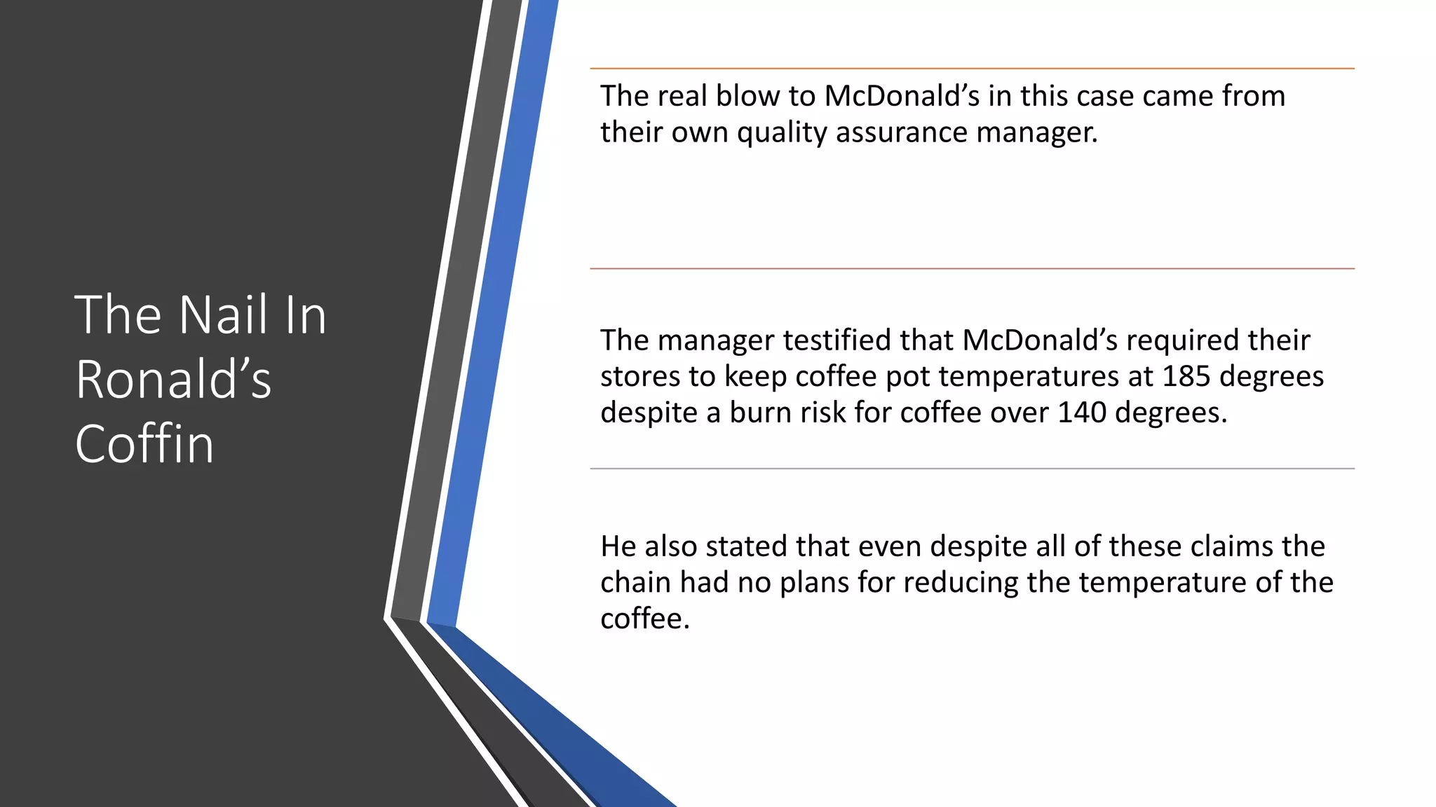 Liebeck v. McDonald's | PPTX | Bars & Restaurants | Attractions