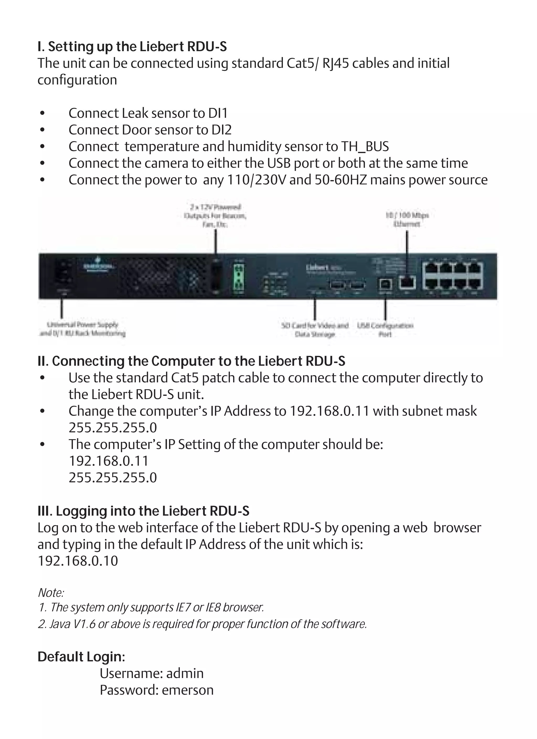 Liebert rdu-s quick-startup-guide | PDF