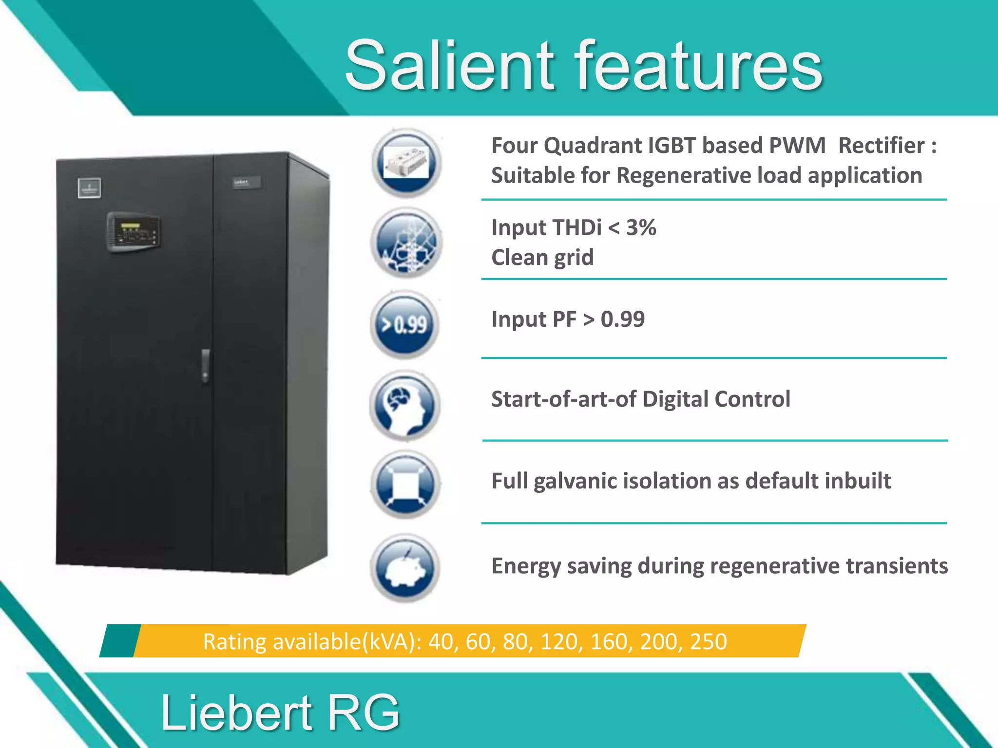 Liebert RG UPS for Regenerative Load Applications | PPTX