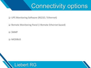 Liebert RG UPS for Regenerative Load Applications | PPTX