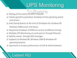 Liebert RG UPS for Regenerative Load Applications | PPTX