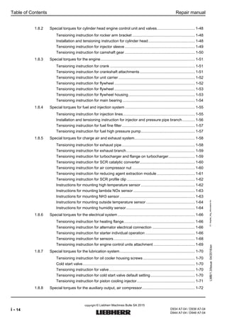 Liebherr d934 (a7 04) diesel engine service repair manual | PDF