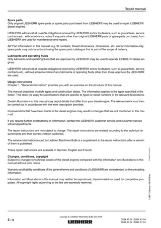 Liebherr d934 (a7 04) diesel engine service repair manual | PDF