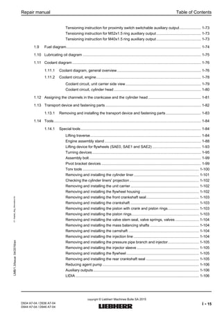 Liebherr d934 (a7 04) diesel engine service repair manual | PDF