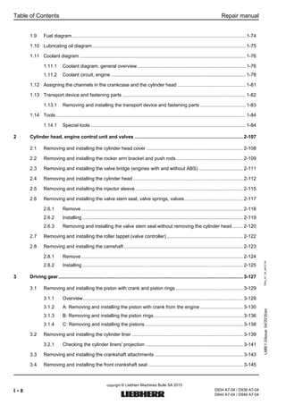 Liebherr d944 (a7 04) diesel engine service repair manual | PDF