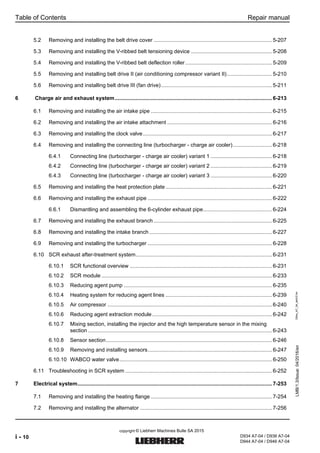 Liebherr d946 (a7 04) diesel engine service repair manual | PDF