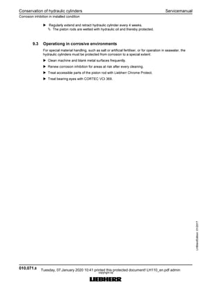 Liebherr lh110 m 1227 (tier4f) hydraulic excavator service repair ...