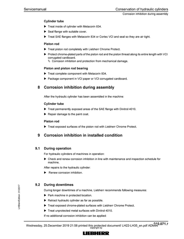 Liebherr lh22 1197 hydraulic excavator service repair manual | PDF