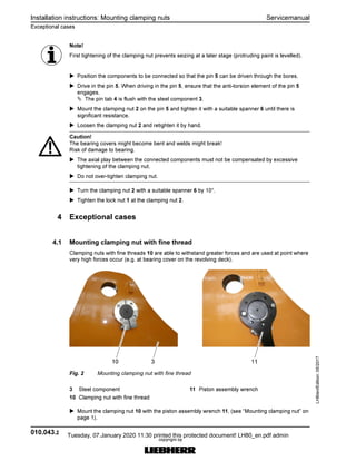 Liebherr lh80 m 1218 (tier4f) hydraulic excavator service repair manual ...