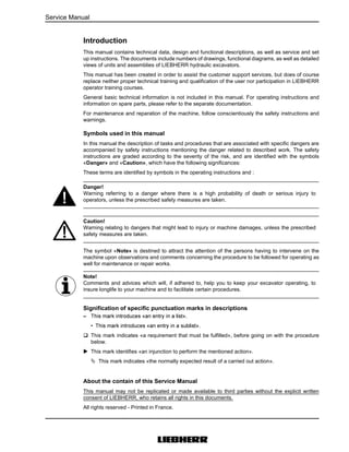Liebherr r924 c compact tier iii hydraulic excavator service repair manual | PDF