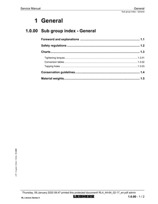 Liebherr rl4 44 litronic series 4 pipe layer service repair manual | PDF