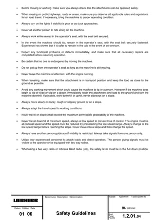 Liebherr rl 52 rl52 pipe layer service repair manual | PDF