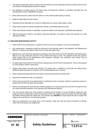 Liebherr rl 52 rl52 pipe layer service repair manual | PDF