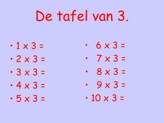 Tafel van 3 | PPT