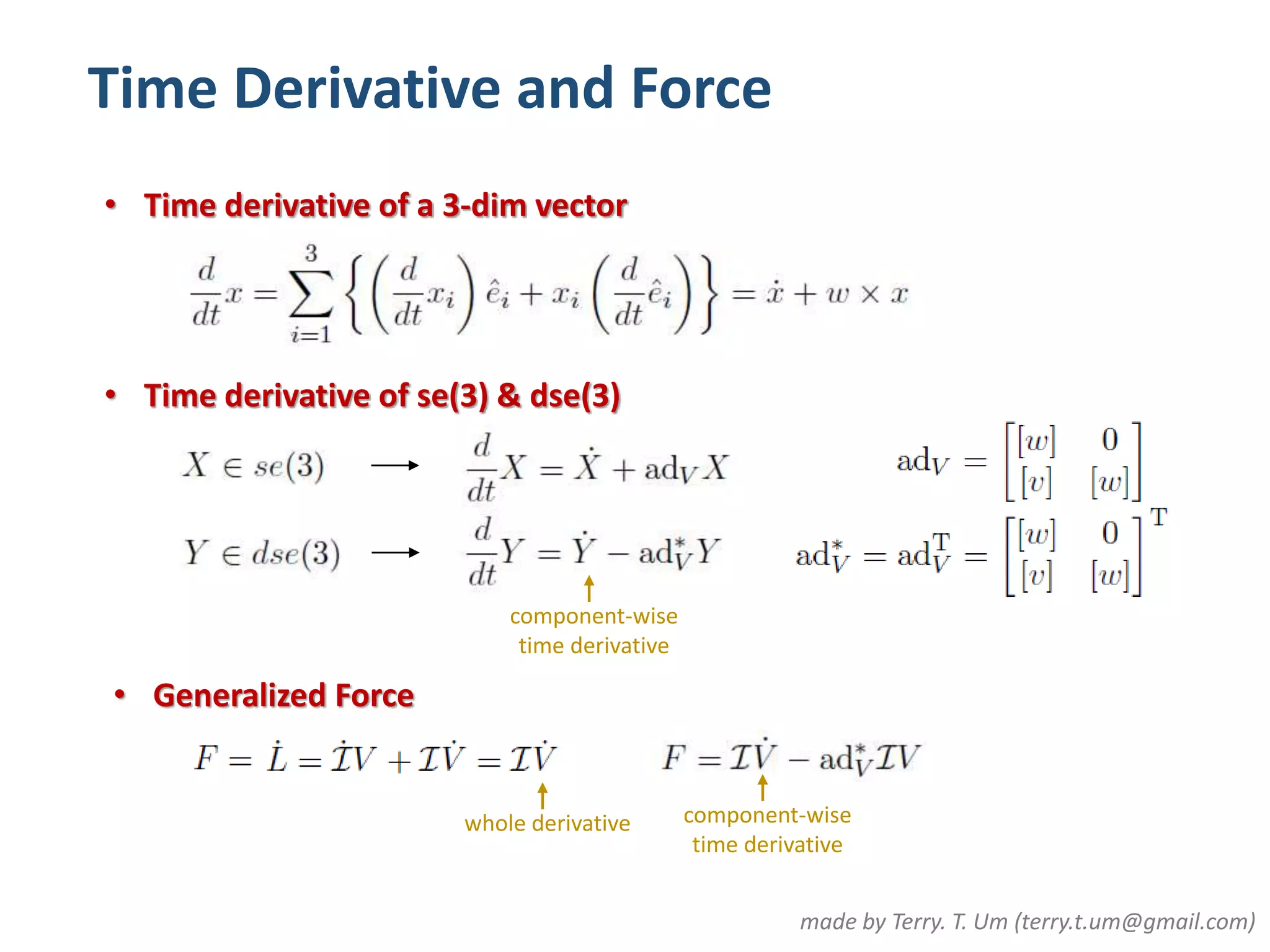 Lie Group Formulation for Robot Mechanics | PPTX