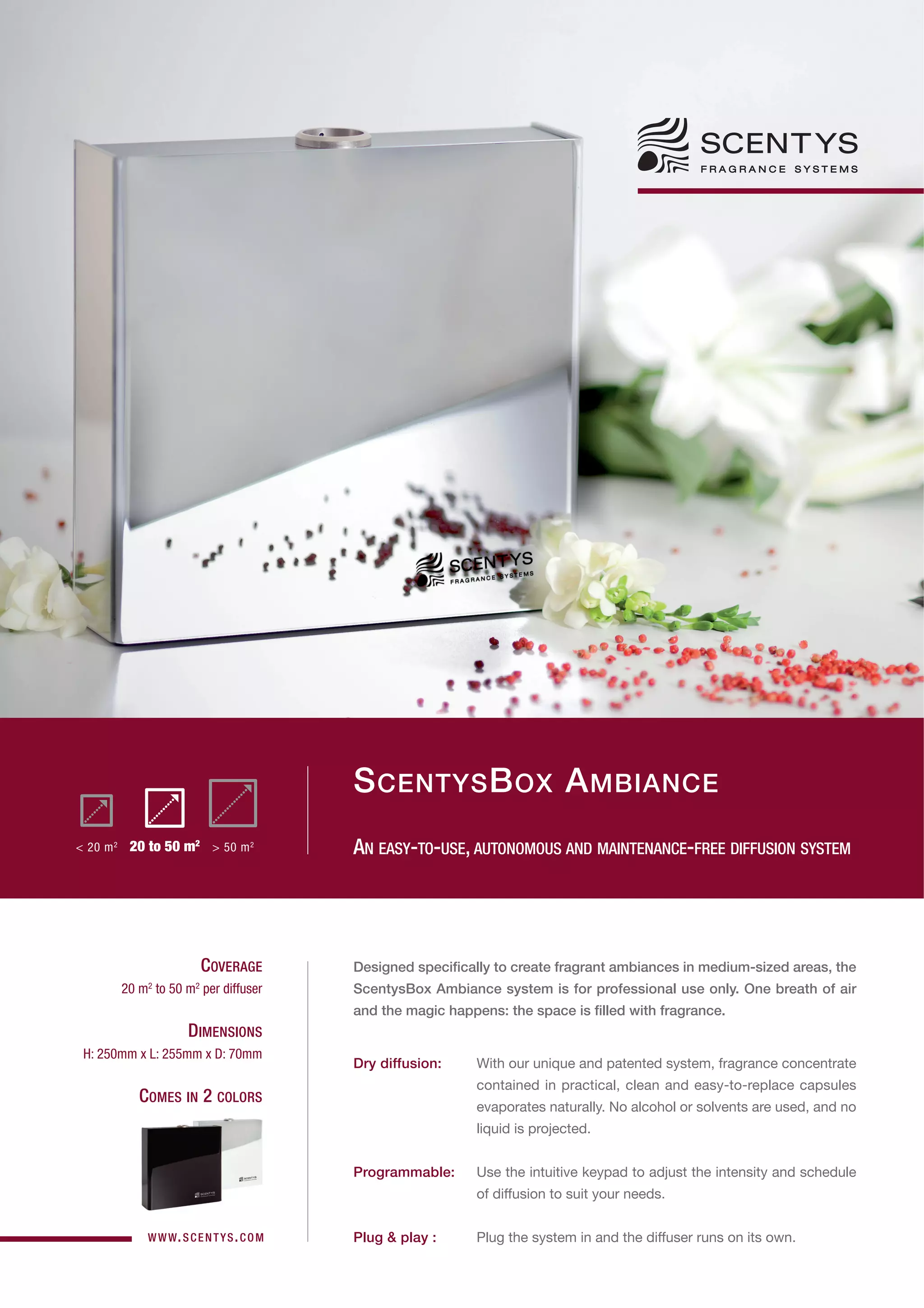 Diffuser ScentysBox Ambiance for Boutiques and for Maisons | PDF