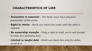 Lien and Pledge.pptx Characteristics-Types-Diffrence | PPTX