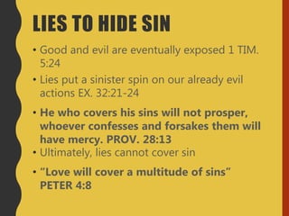 Lies we say to one another | PPTX