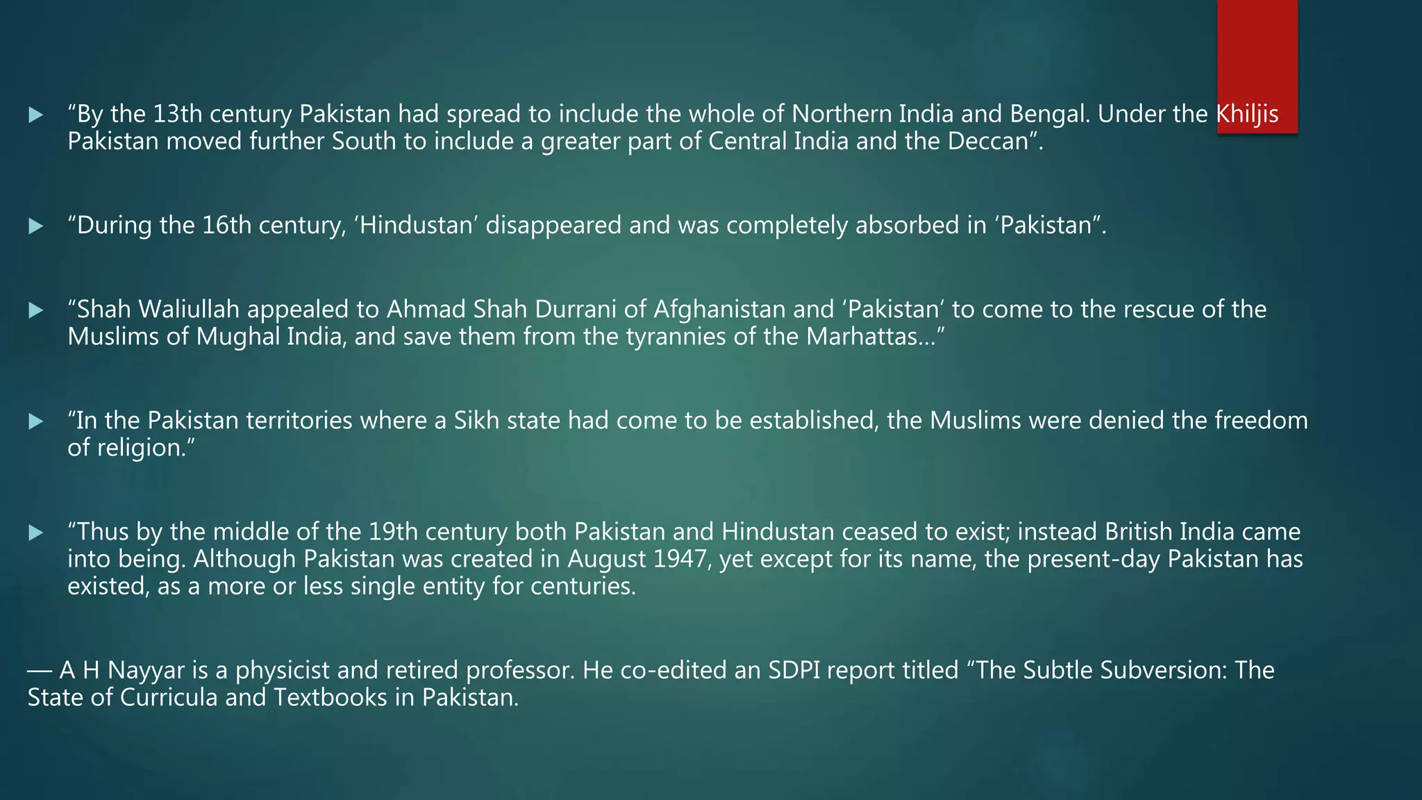 Lie taught through pakistan textbooks | PPTX