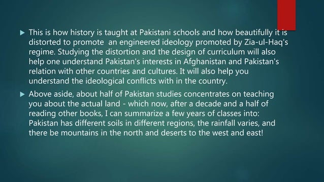 Lie taught through pakistan textbooks | PPT
