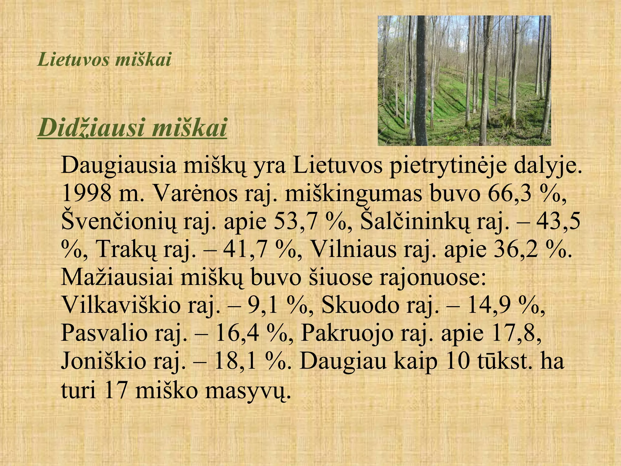 Lietuvos miškai | PPT