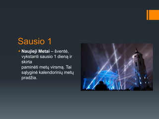 Lietuvos valstybinės šventes | PPTX