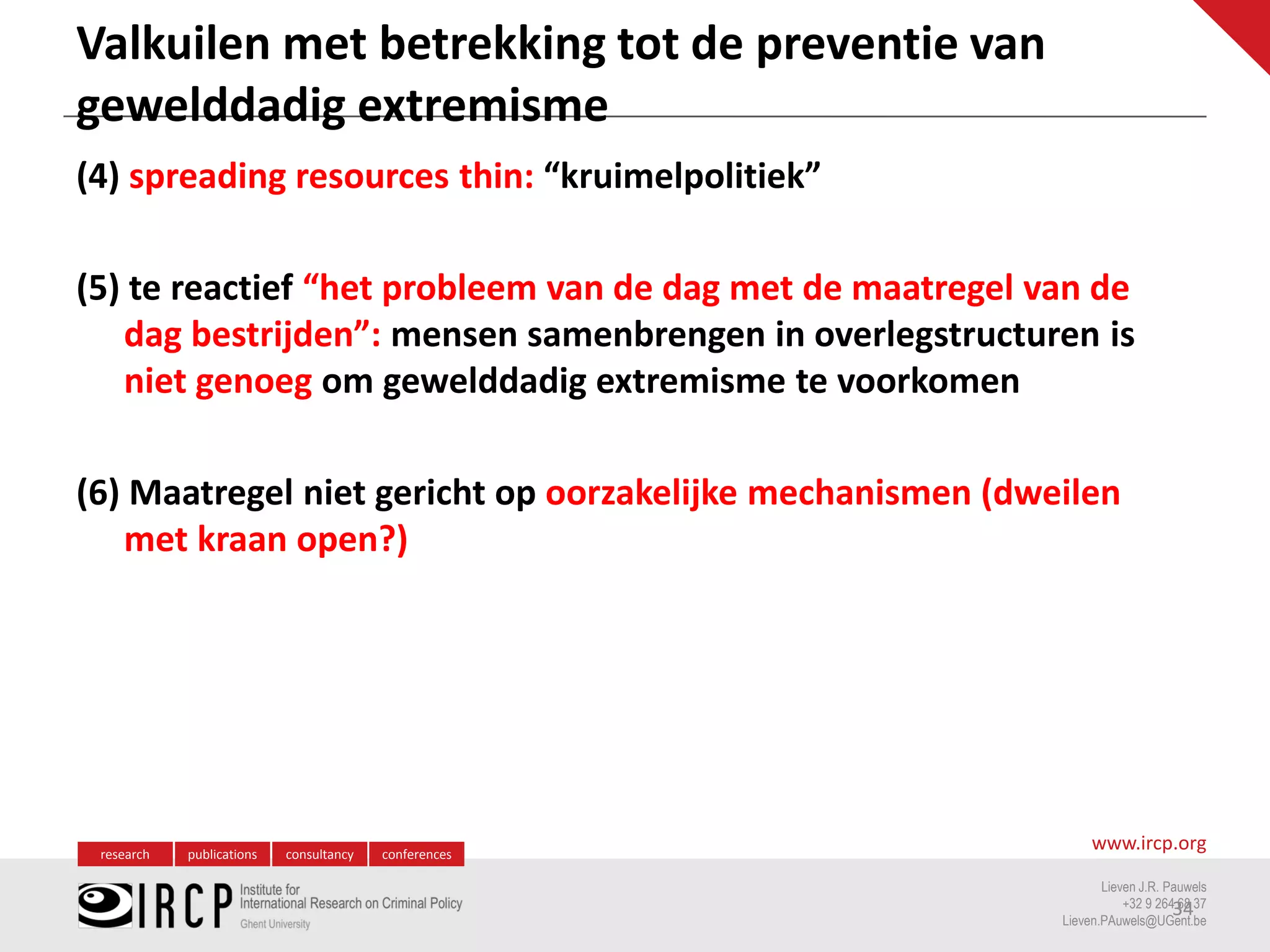Lieven Pauwels Lezing "De corridor2016" | PPT