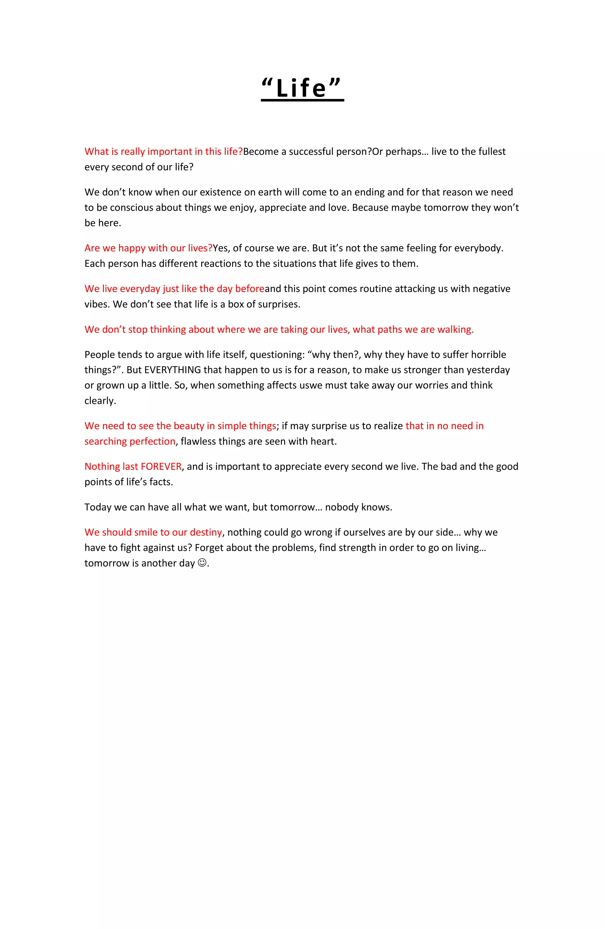 Life | DOCX