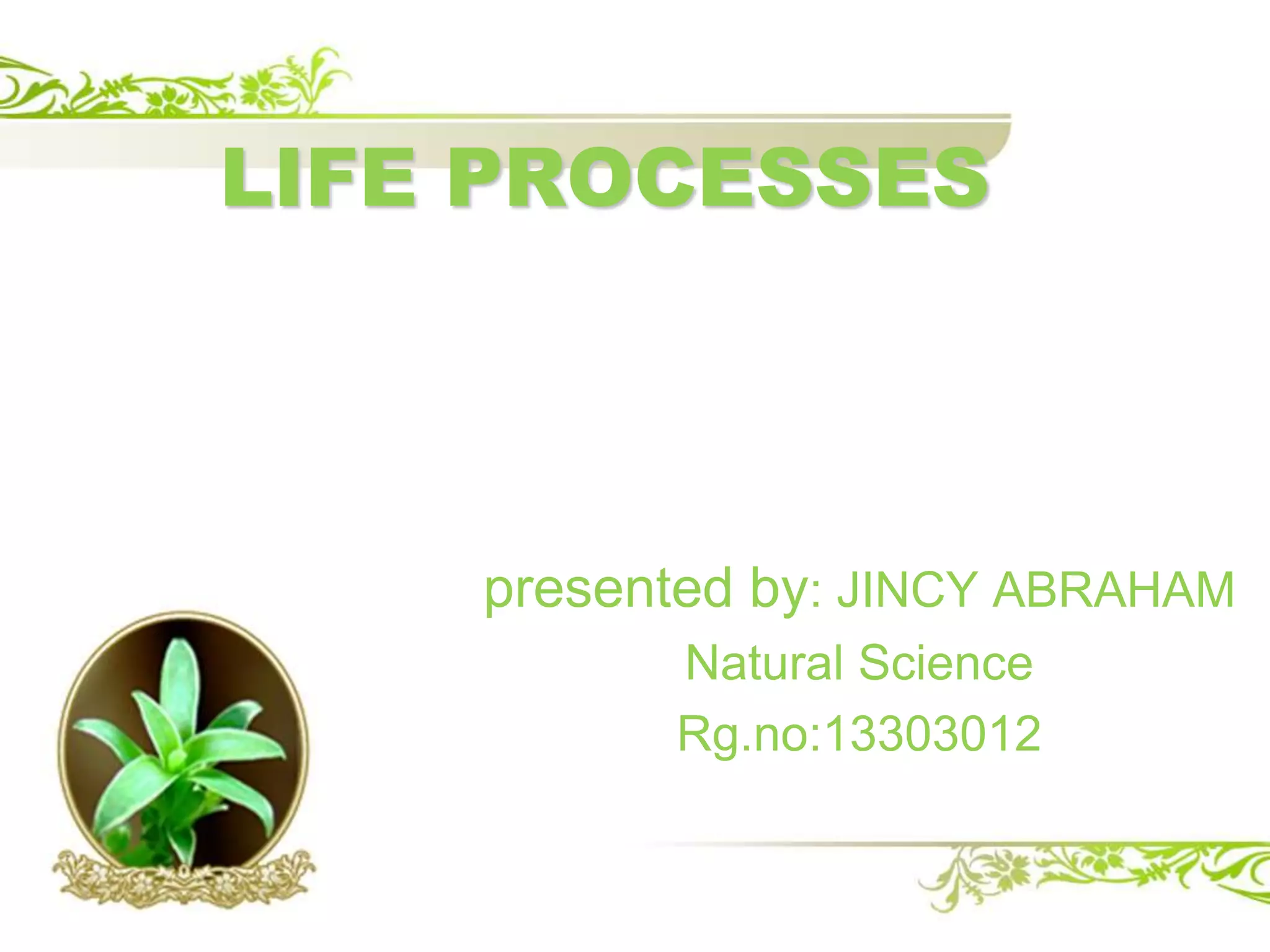 ppt on life process | PPTX