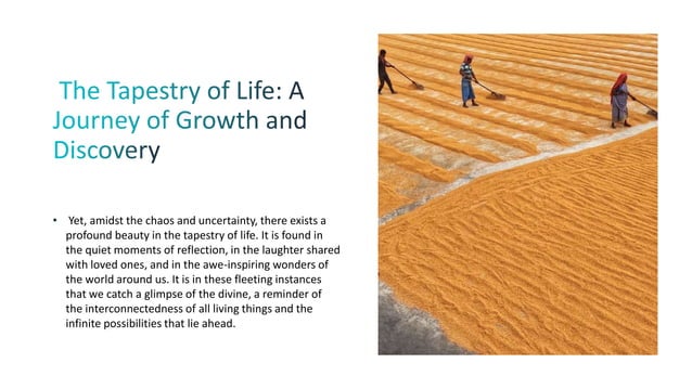The Tapestry of Life: A Journey of Growth and Discovery | PPT