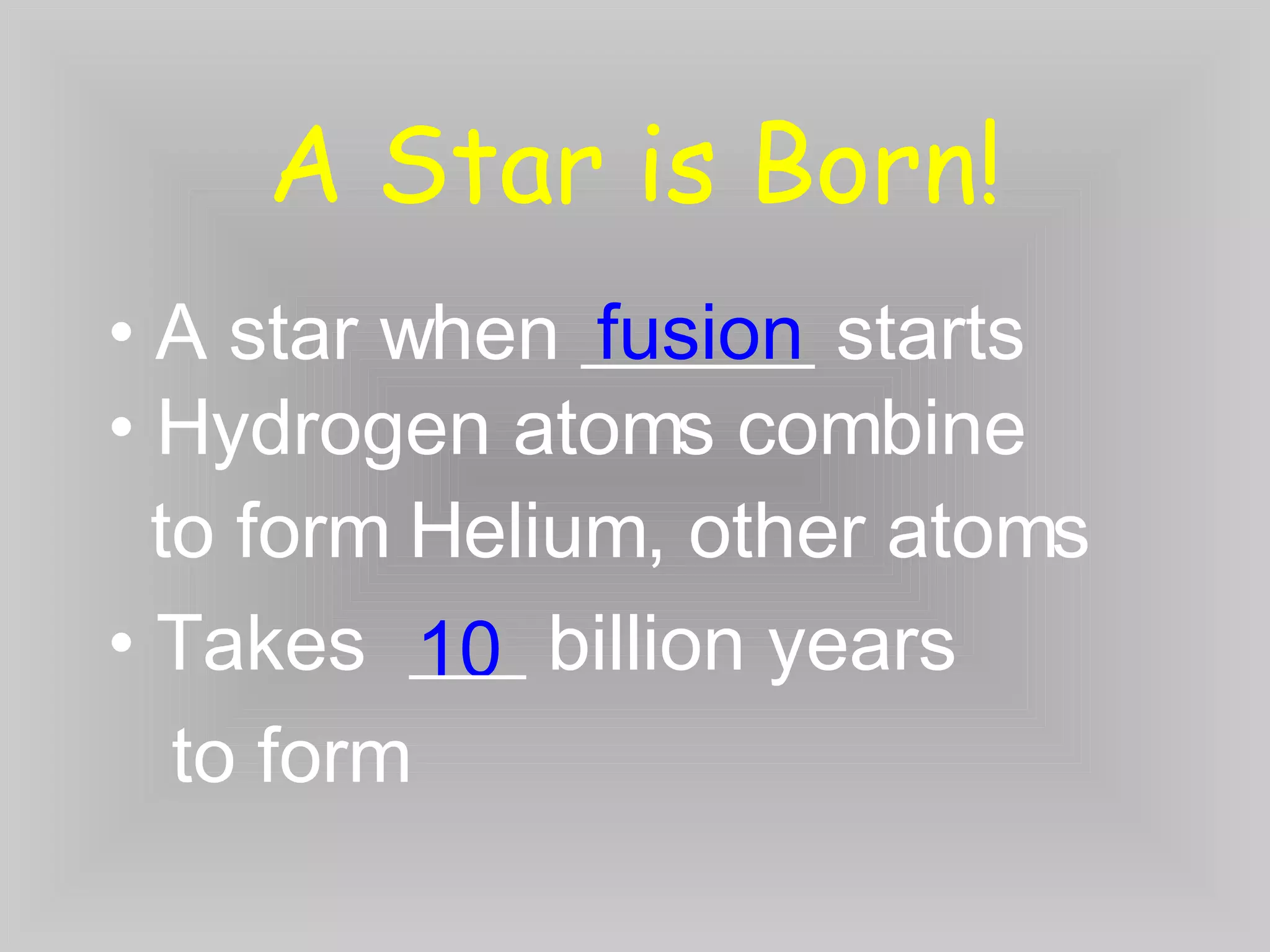 Life Cycle of Stars | PPT