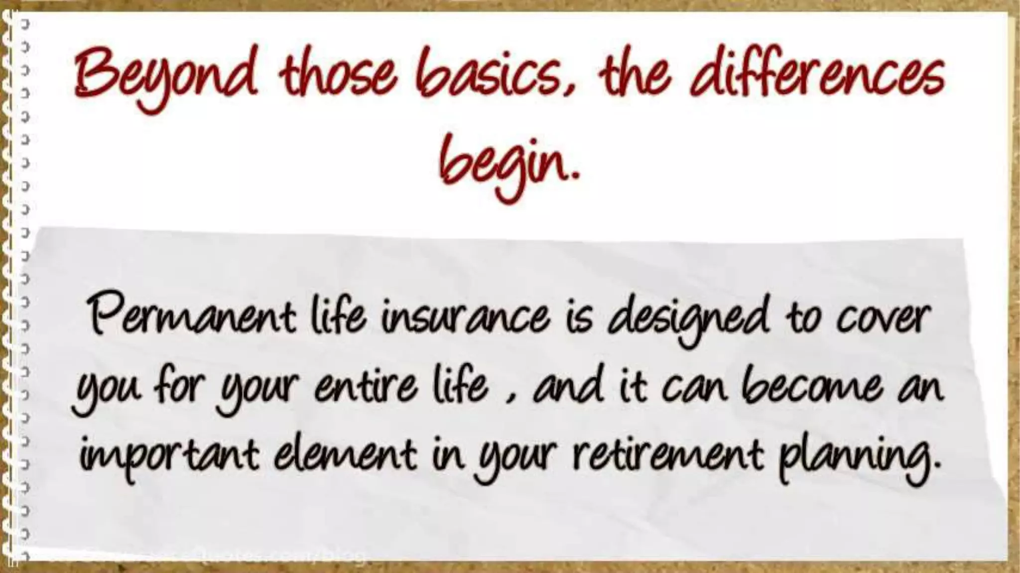 Life Insurance Explained. A quick look at the different types of policies. | PPTX