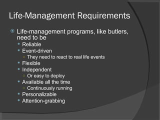 Life Management With Automated Lifeflows | PPT